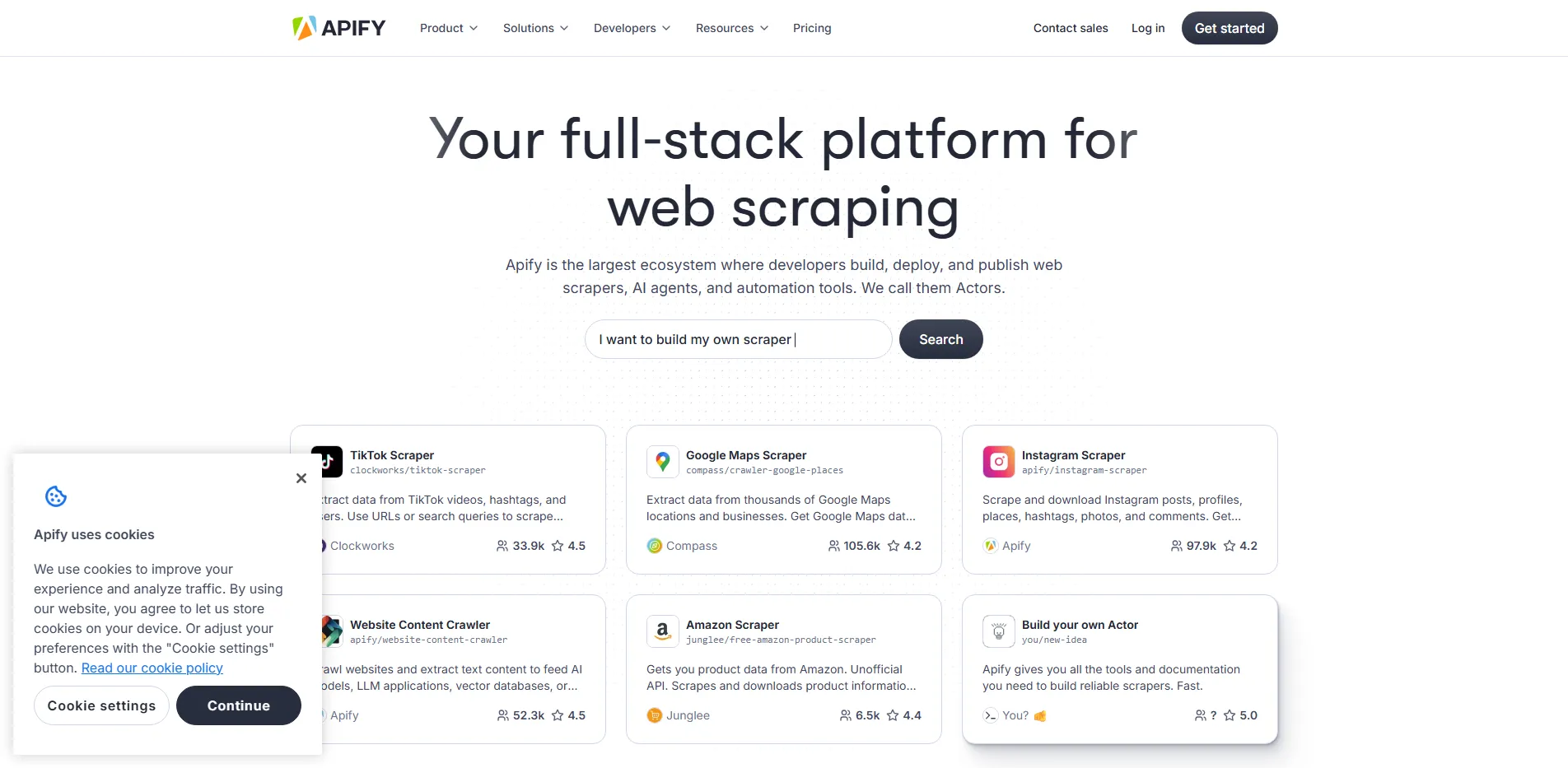 Apify Store - Outils puissants de scraping web et d'automatisation | Creati.ai