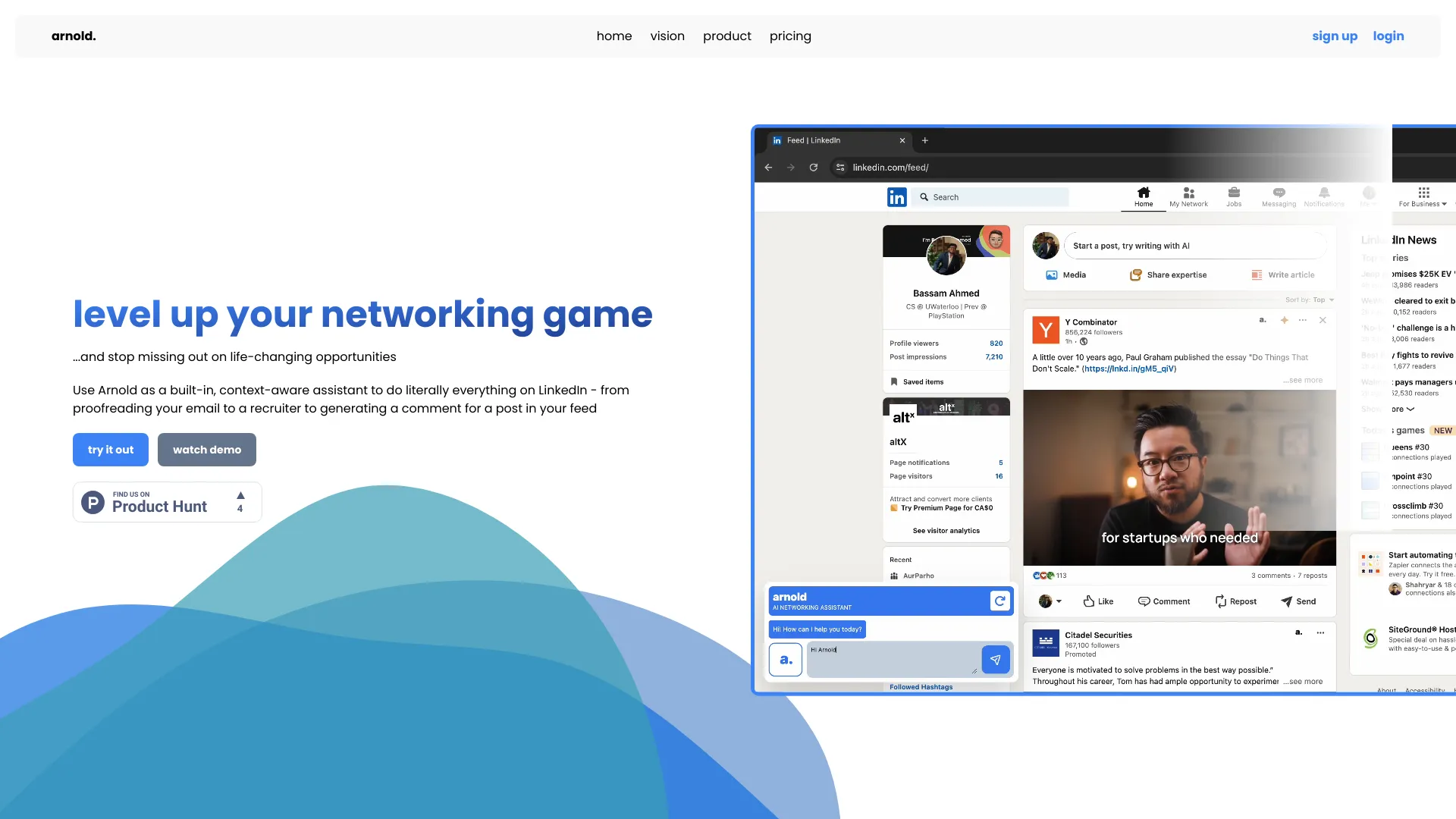Arnold: Your AI Networking Assistant for LinkedIn | Creati.ai