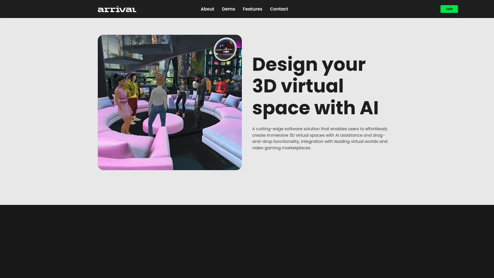 Arrival: Effortless AI-Assisted 3D Virtual Space Creation | Creati.ai