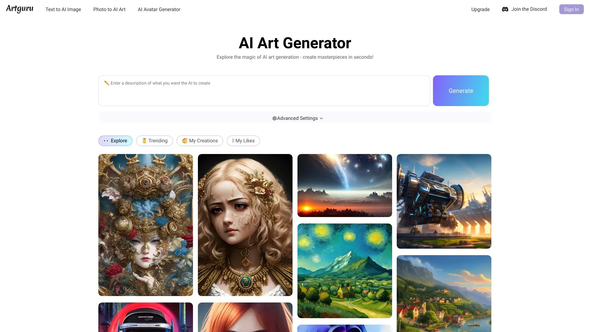 ArtGuru AI | Generador de Arte AI en Línea Gratuito | Creati.ai