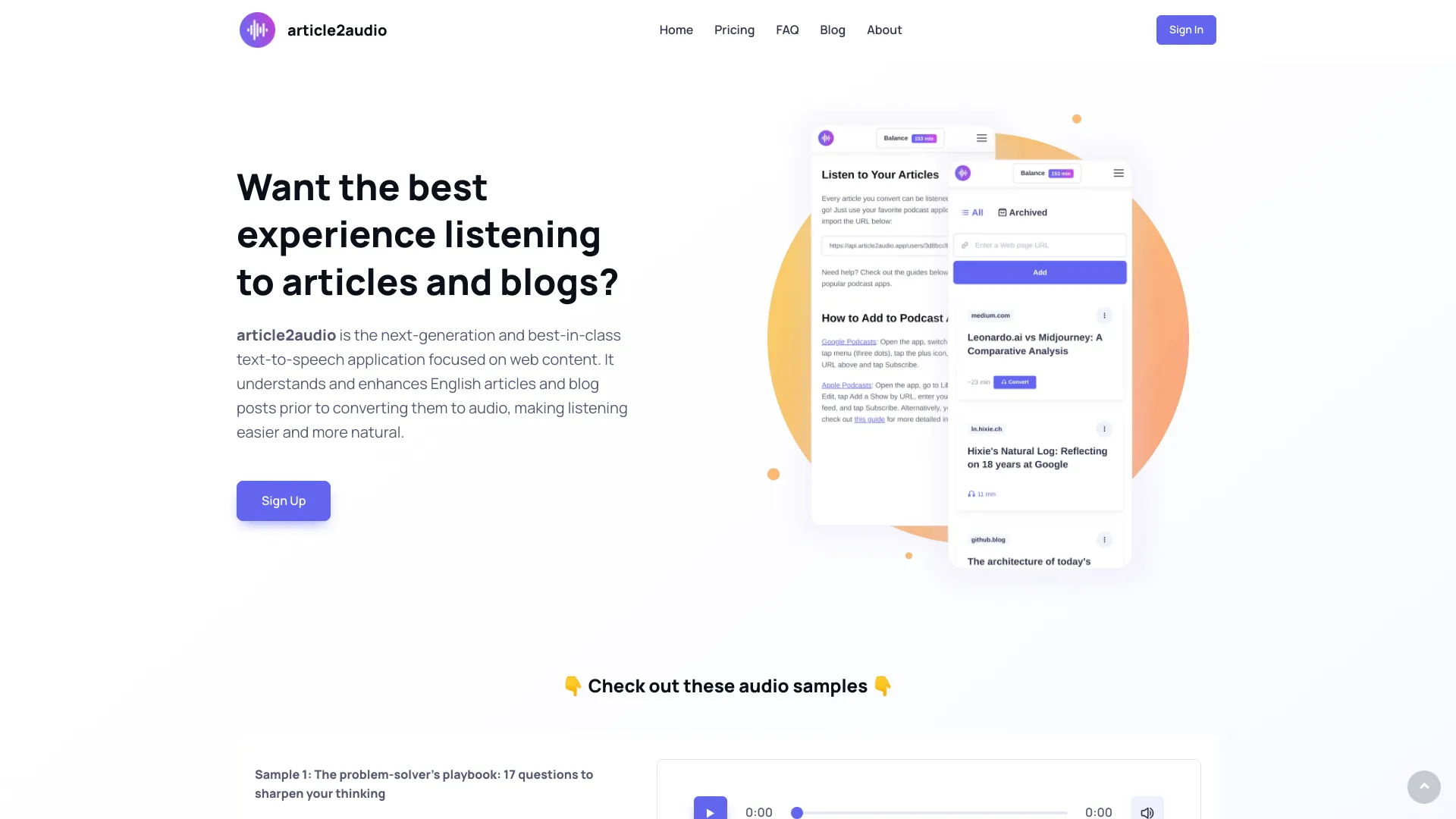 Article2Audio - Convert Articles and Blogs to Speech | Creati.ai