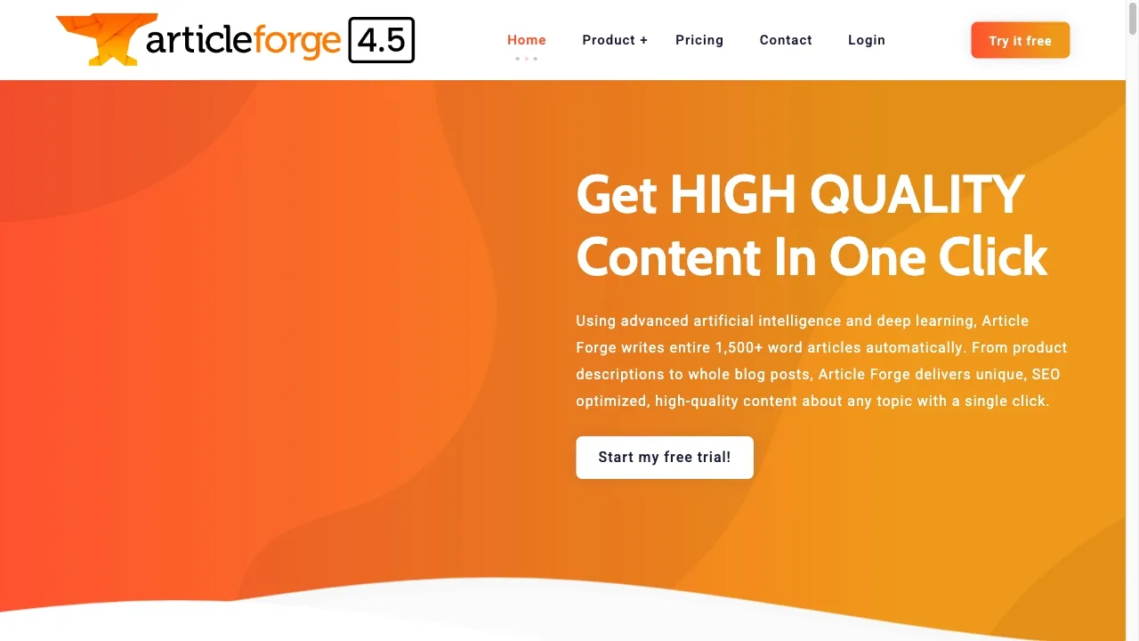 Article Forge - AI Content Generation Made Easy | Creati.ai