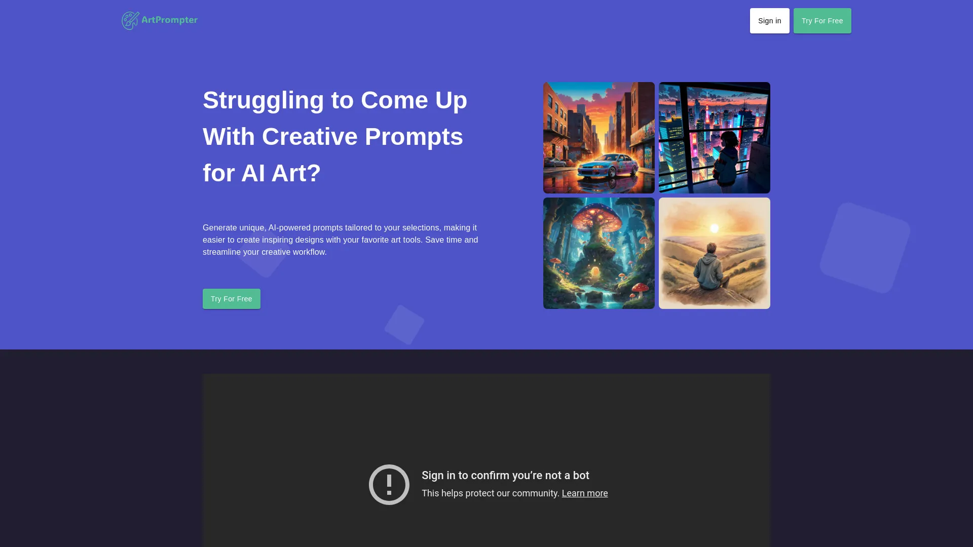 ArtPrompter.co - Generador de Prompts Creativos de Arte AI | Creati.ai