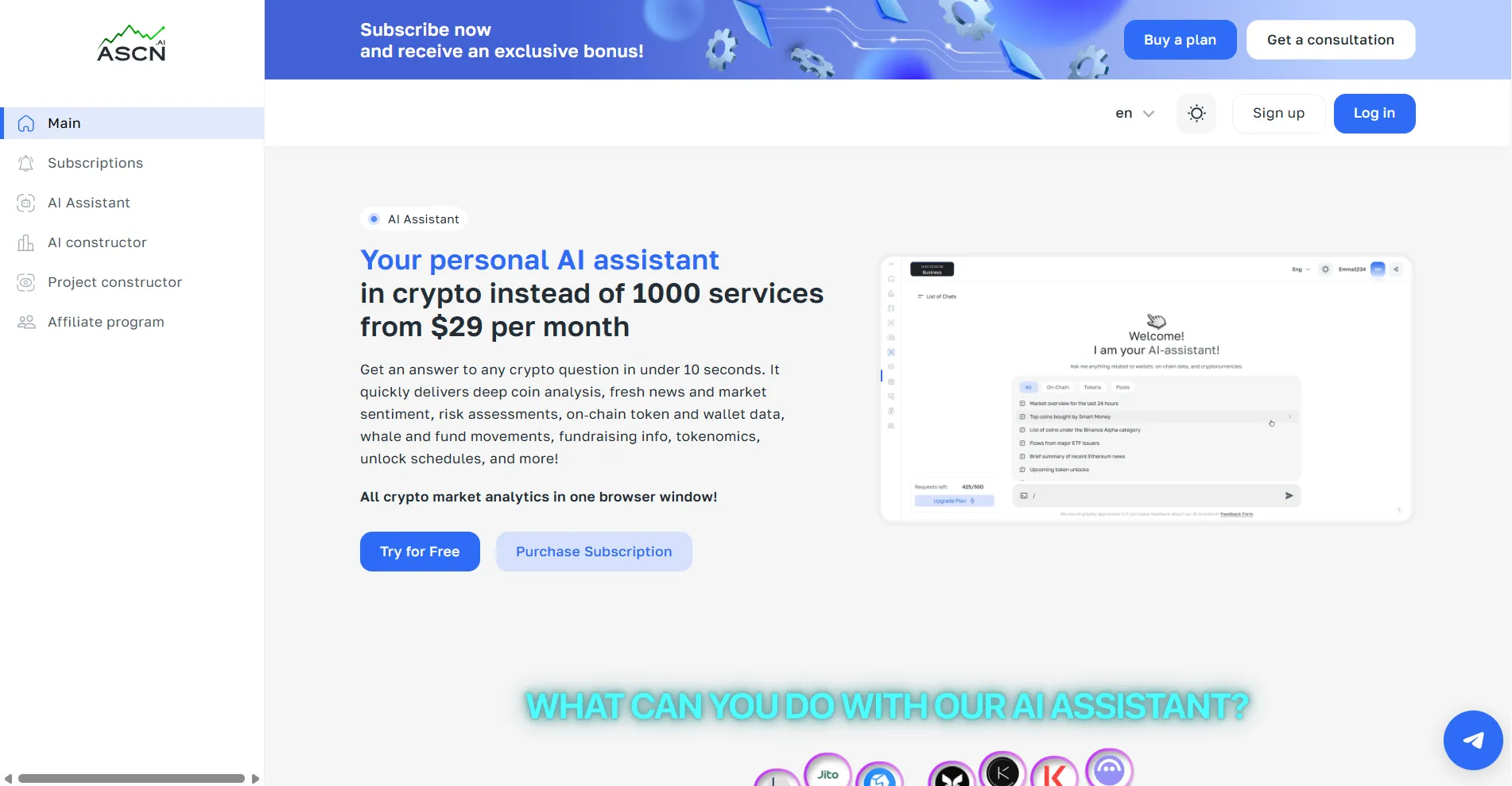 ASCN - Best AI Assistance for crypto | Creati.ai