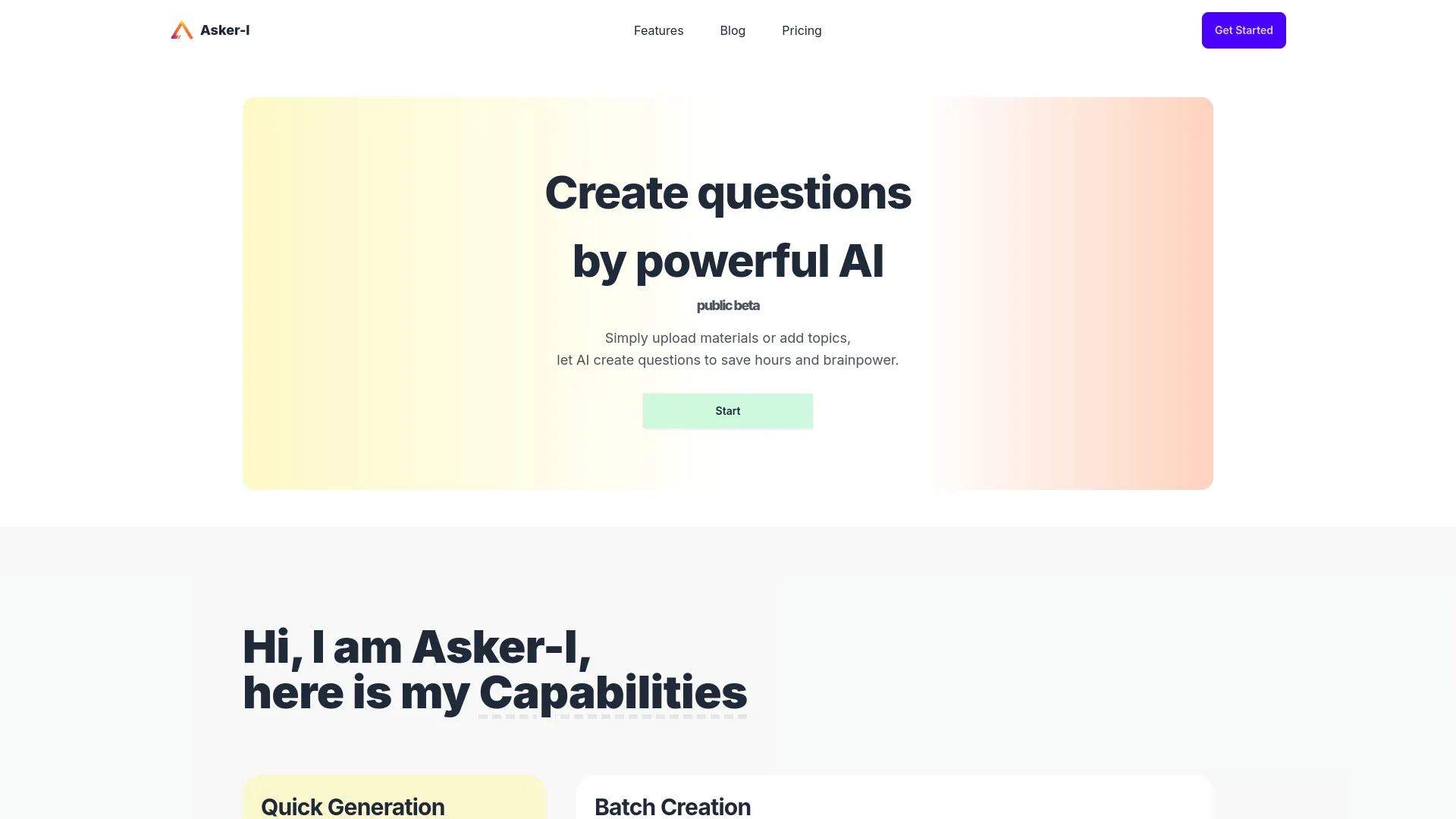 AI-Powered Question Generation with Asker-I | Creati.ai