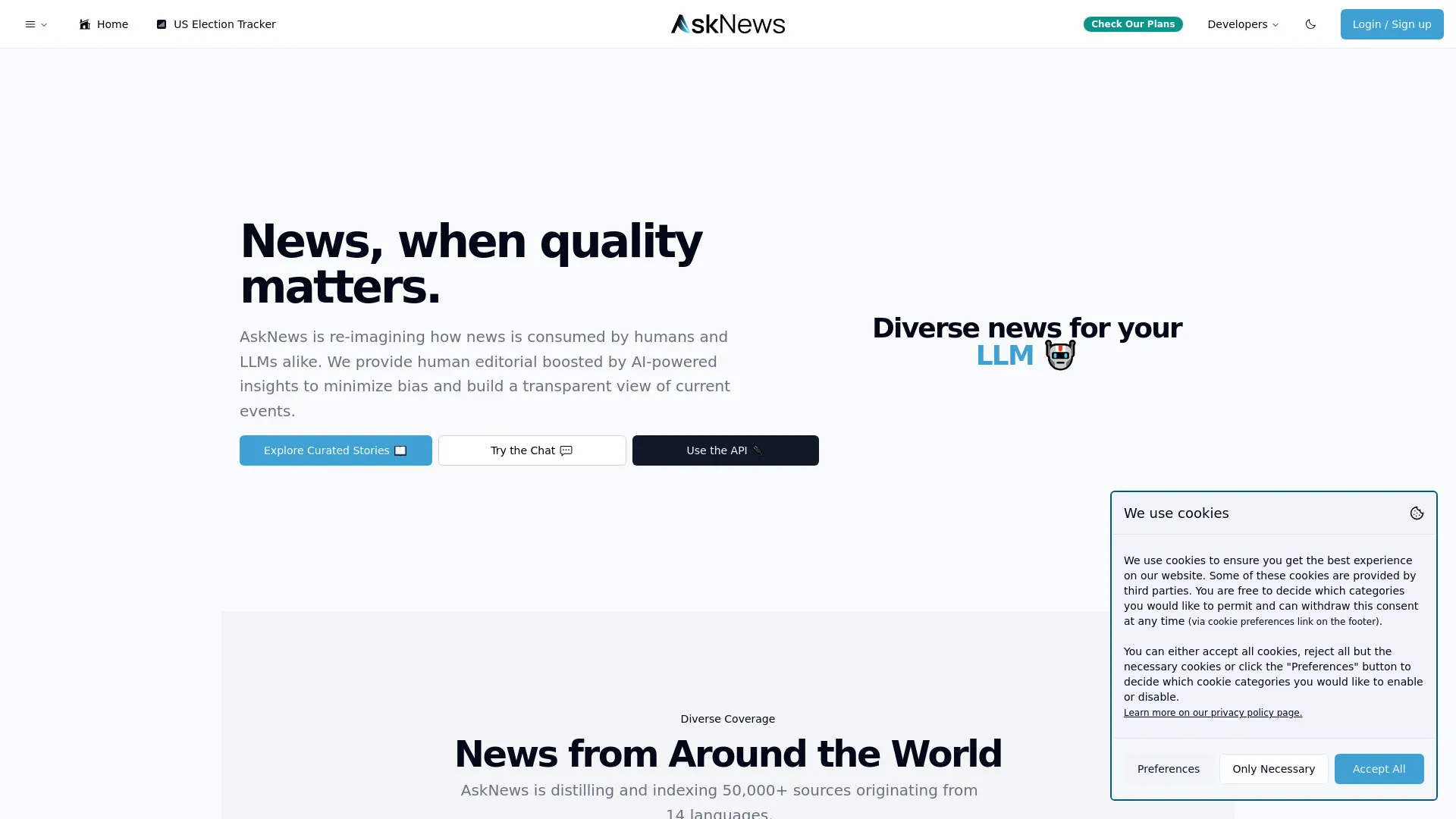AskNews: AI-Powered News Platform for Global Insights | Creati.ai