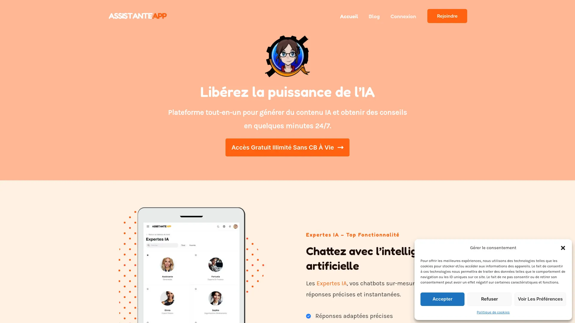 Aumenta tu productividad con chatbots de IA - Assistante.App | Creati.ai
