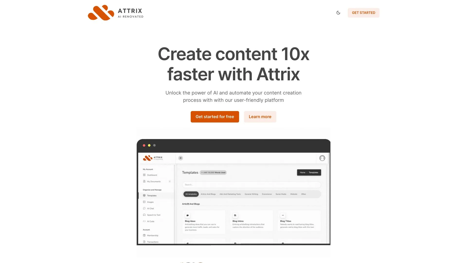 Attrix.ai: Herramienta de Creación de Contenido Impulsada por IA | Creati.ai