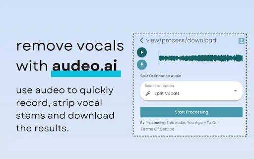 Audeo AI: Herramienta para Dividir y Mejorar Stems de Audio | Creati.ai
