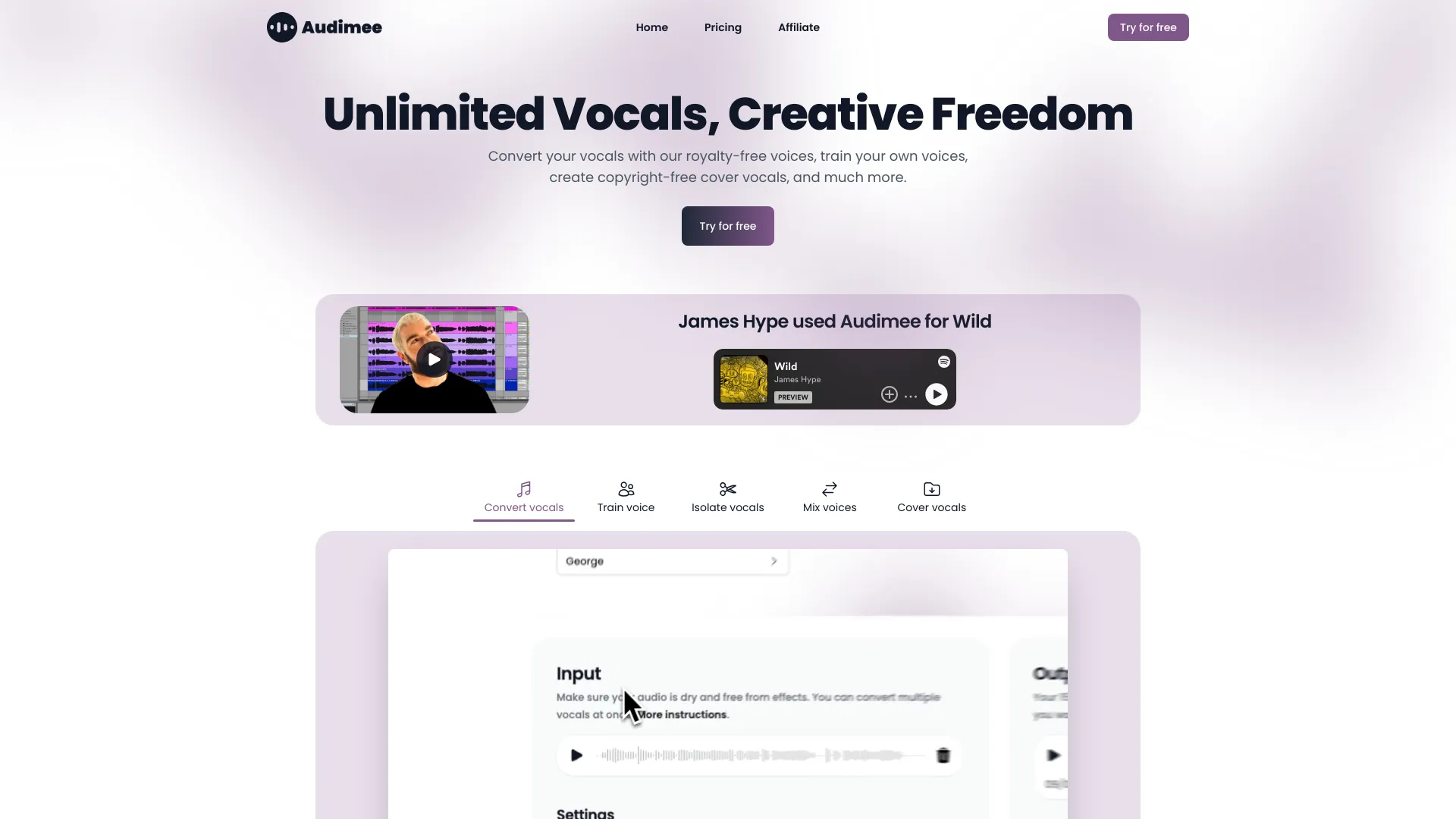 Transform Your Vocals with Audimee | AI Vocal Solutions | Creati.ai