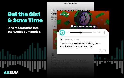 Ausum - Transform Articles to Audio Summaries Quickly | Creati.ai