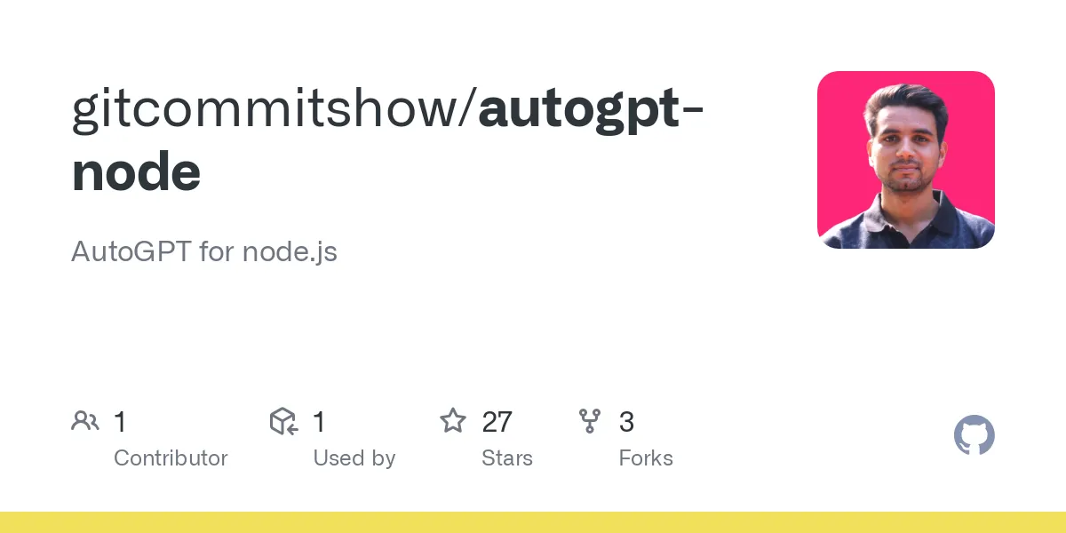 AutoGPT Node: Autonomous AI Agent Framework for Node.js | Creati.ai