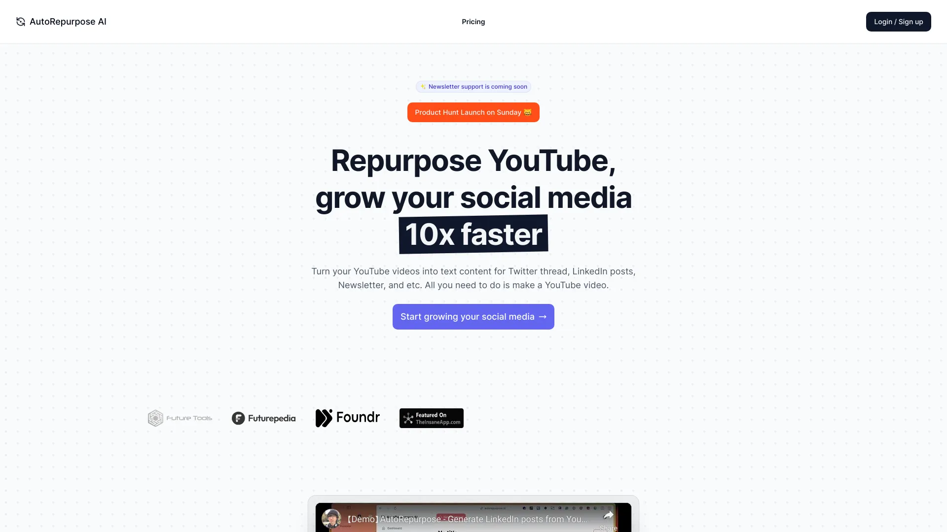 AutoRepurpose: Effortlessly Convert YouTube Videos to Social Media ...