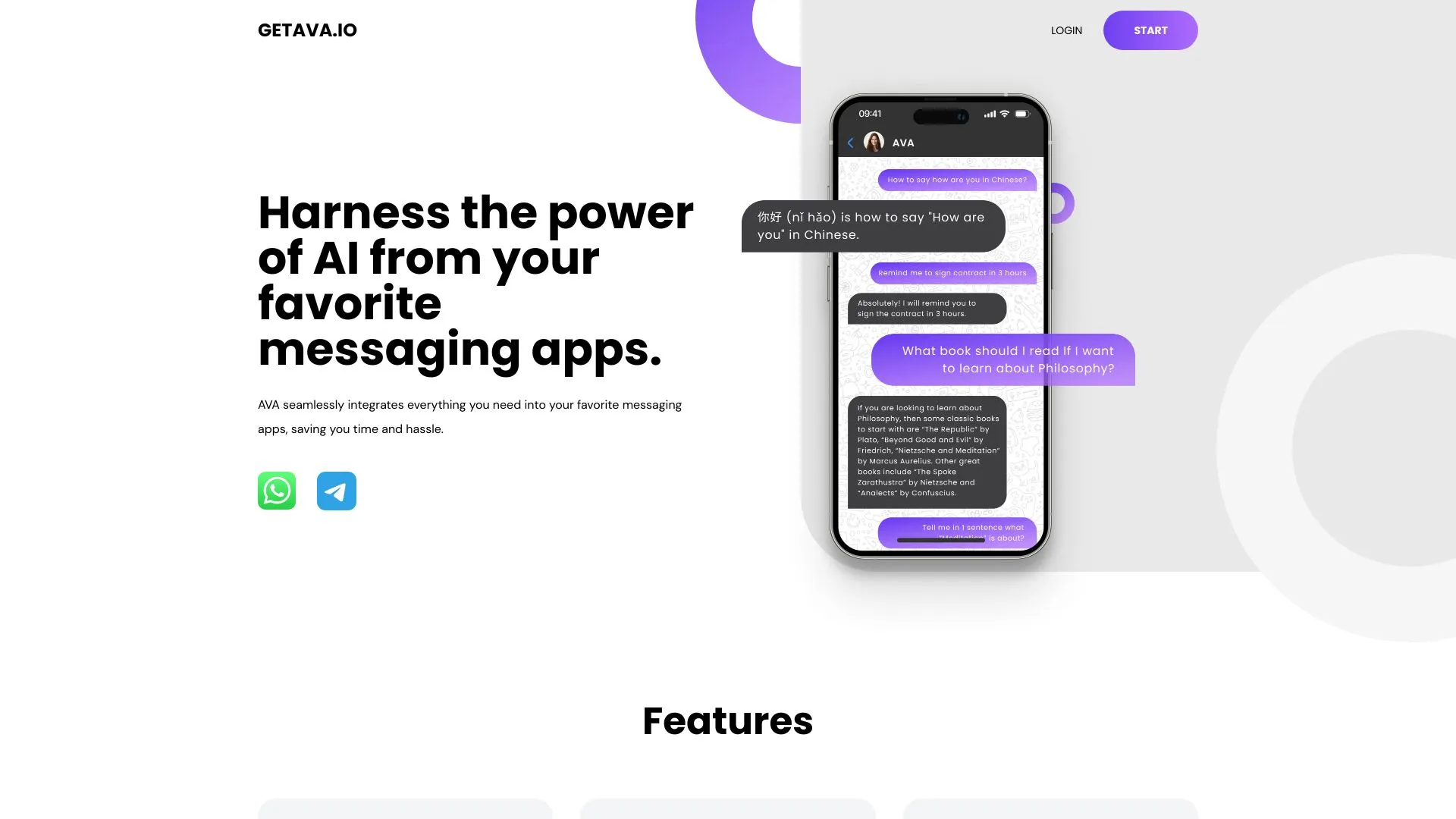AVA AI-powered Assistant for Messaging Apps | Creati.ai