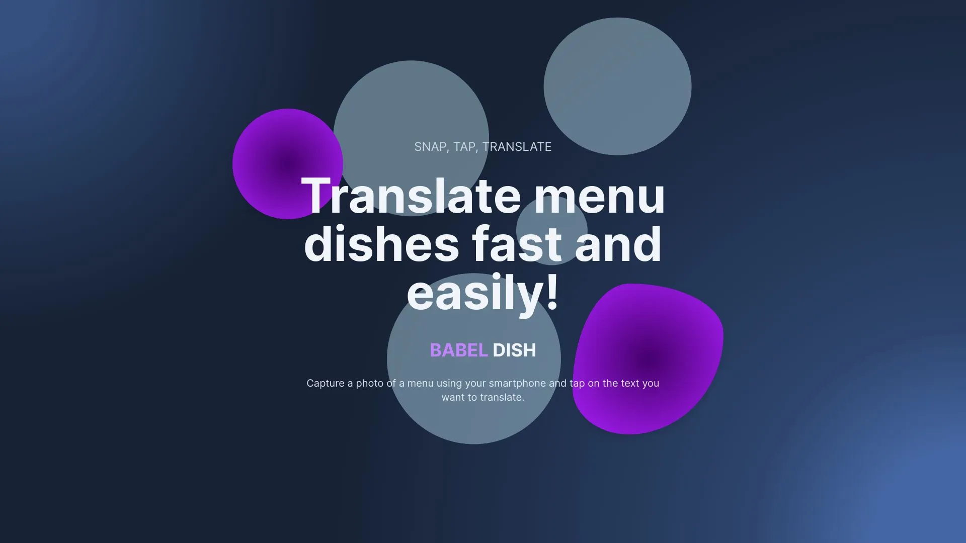 BabelDish - Instant Menu Translation App | Creati.ai