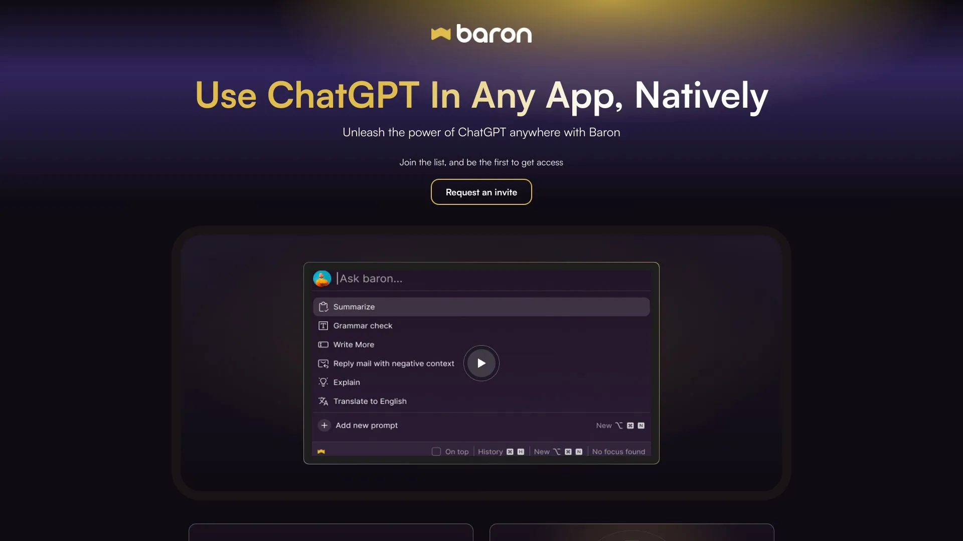 Baron.ai | AI-Powered Productivity Tool | Creati.ai