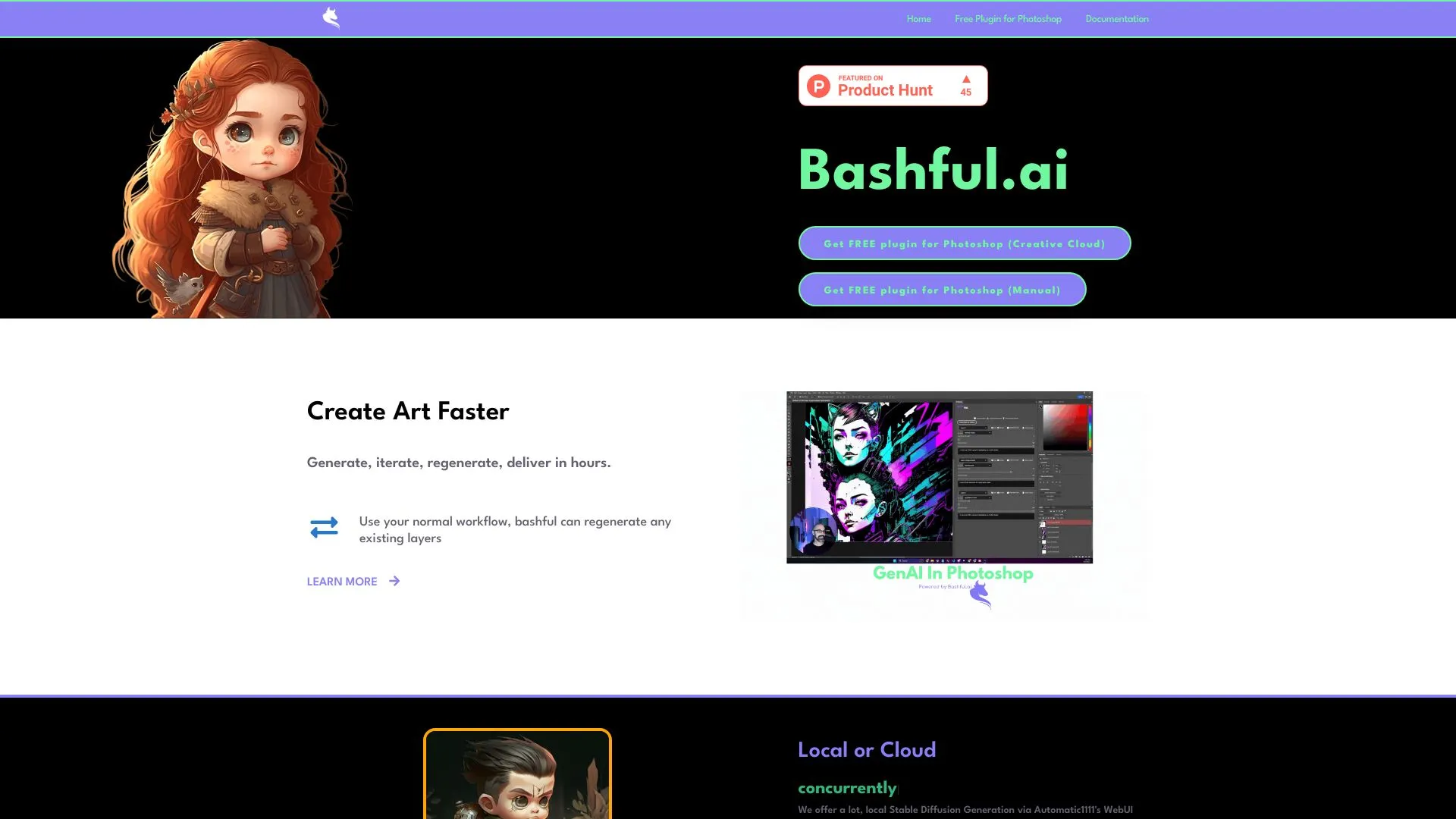 Bashful.ai | Revolucionando el arte digital con complementos AI | Creati.ai
