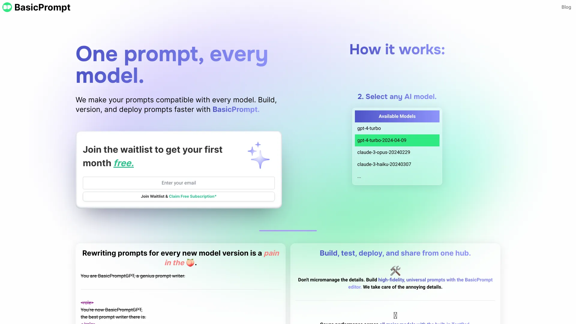 BasicPrompt: Build, Deploy, and Test AI Prompts Faster | Creati.ai