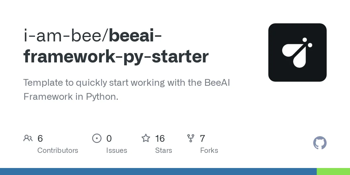 BeeAI Framework Py Starter - Lightweight AI Agent Framework | Creati.ai