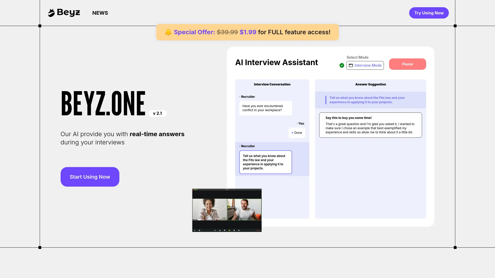 Beyz AI: Enhance Your Interview Experience Instantly | Creati.ai