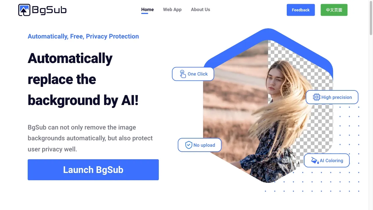 BgSub - AI-powered Background Remover and Replacer | Creati.ai