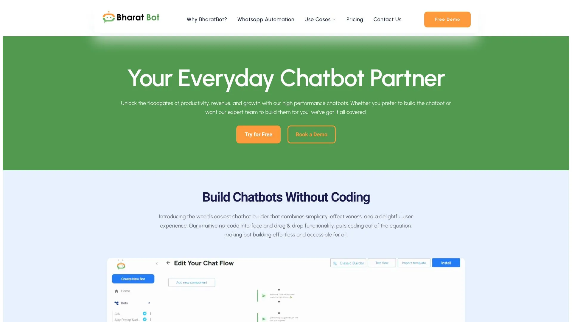 BharatBot: Build and Manage Chatbots Effortlessly | Creati.ai