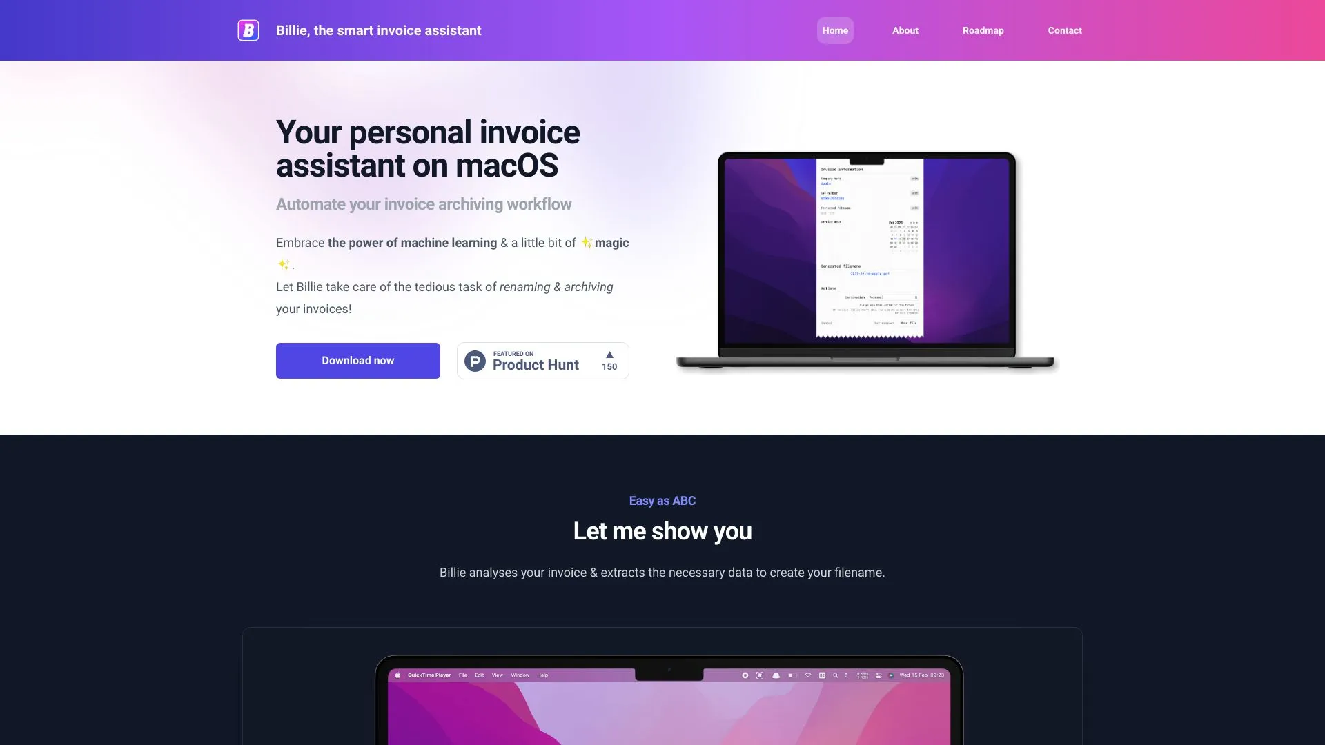 Billie - Smart Invoice Assistant for macOS | Creati.ai