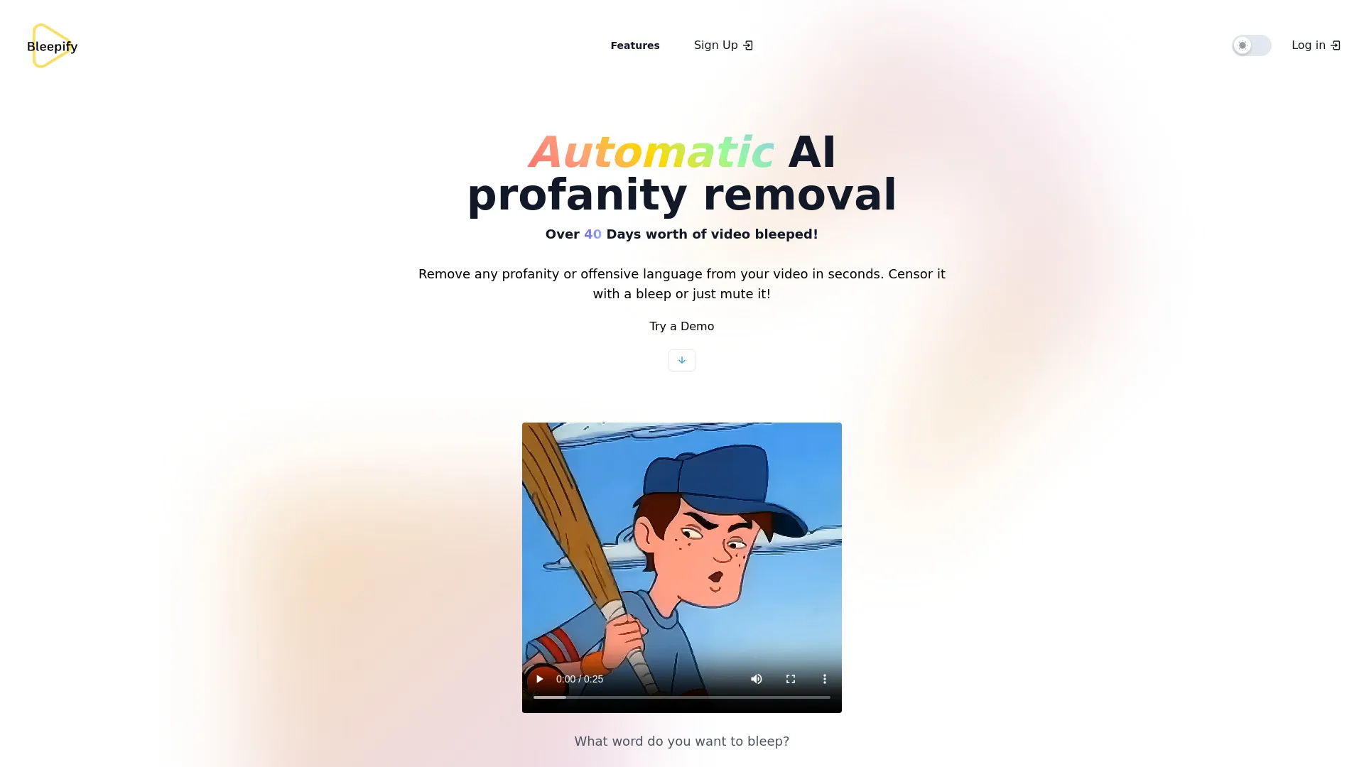 Bleepify: Мгновенное удаление нецензуры из видео | Creati.ai