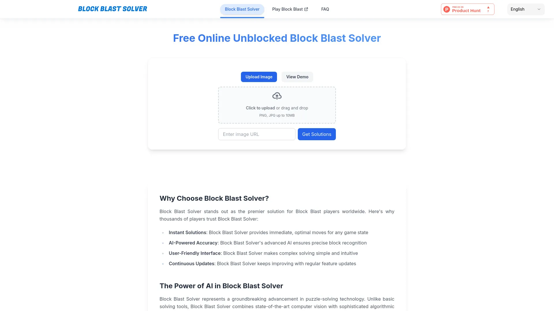 Block Blast Solver - Herramienta de solución de juegos en línea gratuita | Creati.ai