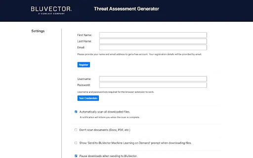 BluVector Threat Assessment Generator - Protect Your Downloads | Creati.ai