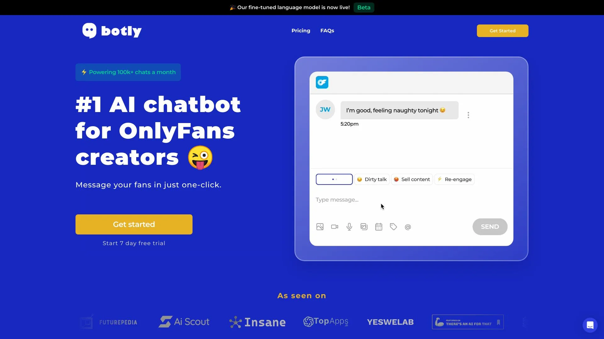 Botly – AI Chatbot for OnlyFans Creators | Creati.ai