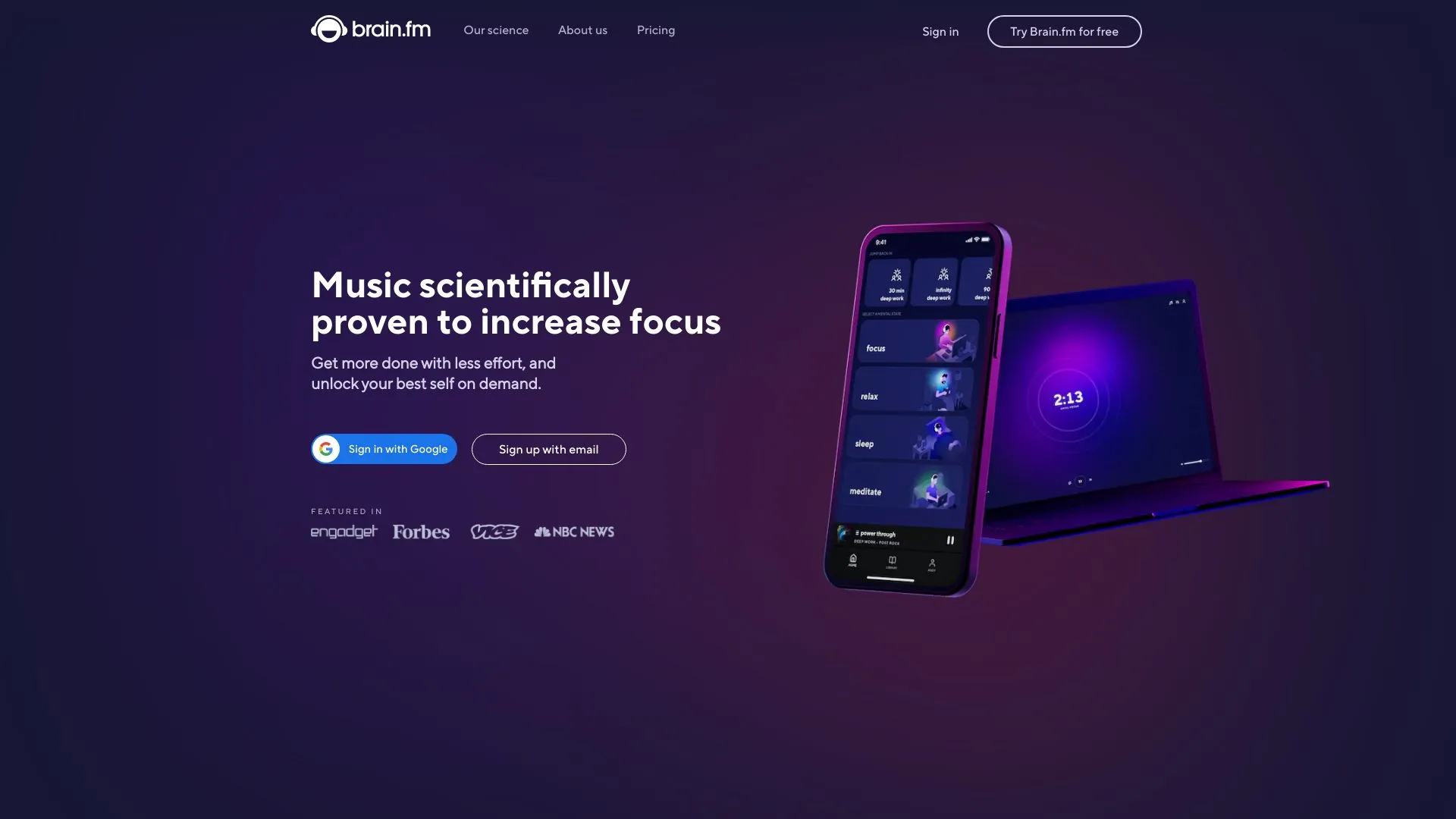Brain.fm: AI Music for Focus, Relaxation, and Sleep | Creati.ai