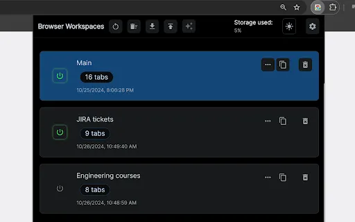 Browser Portable Workspaces - Save and Organize Tabs | Creati.ai