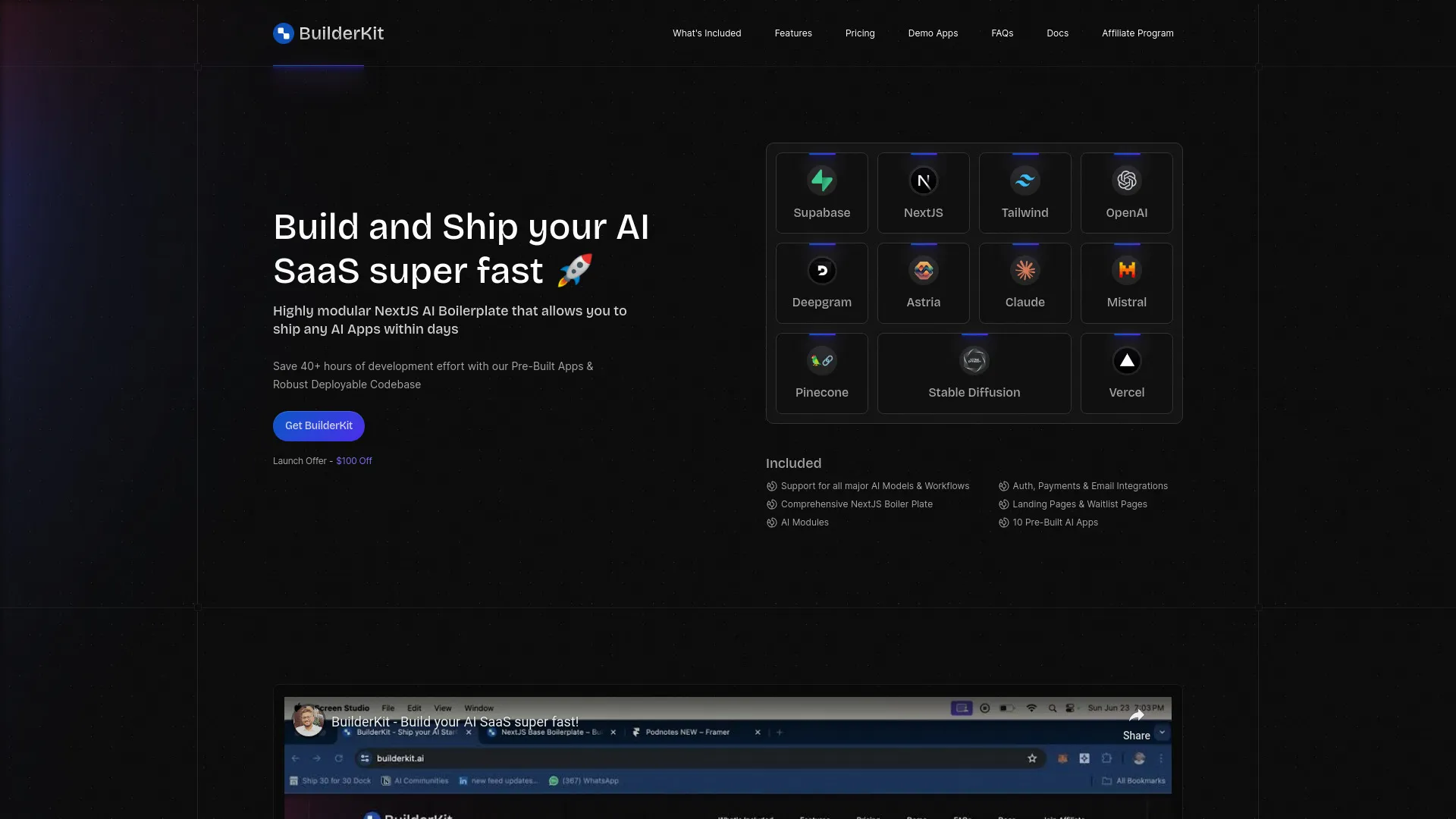BuilderKit: Rapid AI SaaS Development | Build & Launch | Creati.ai
