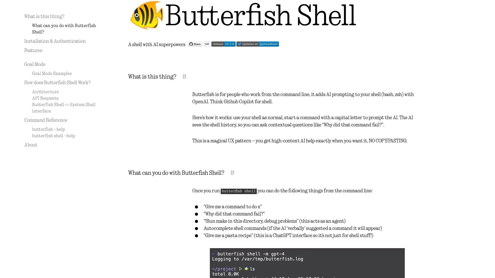 Butterfish - AI-powered CLI Tools for LLMs | Creati.ai