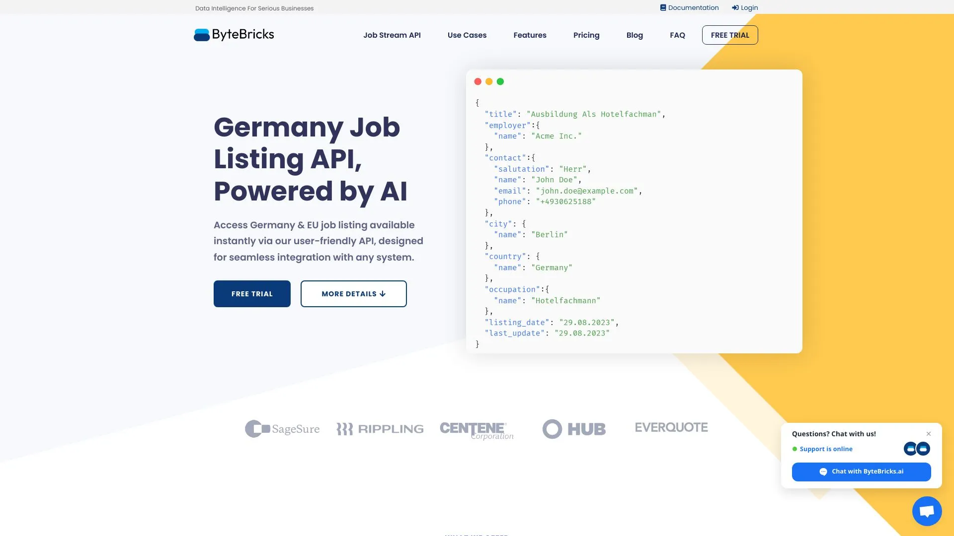 ByteBricks - Germany's Real-time Job Market API Solutions | Creati.ai
