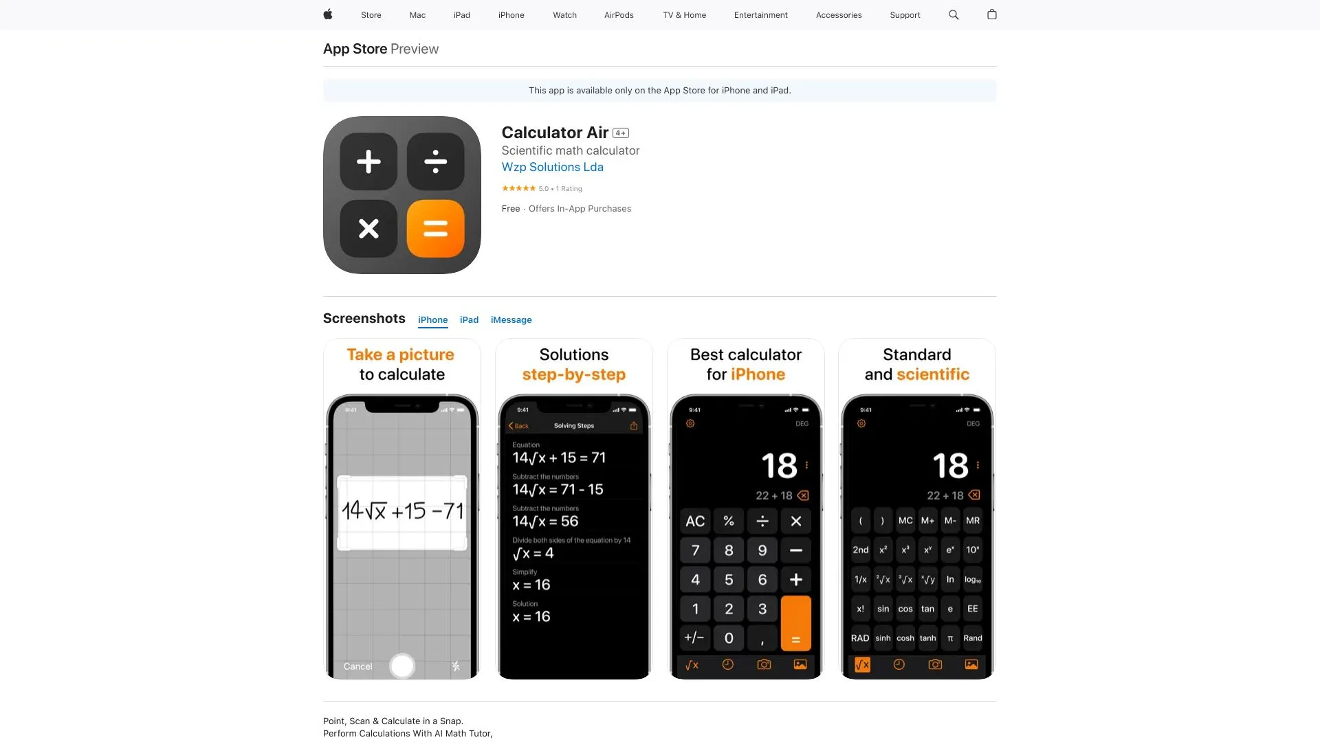 Calculator Air: AI Math Solver for Quick Problem Solving | Creati.ai
