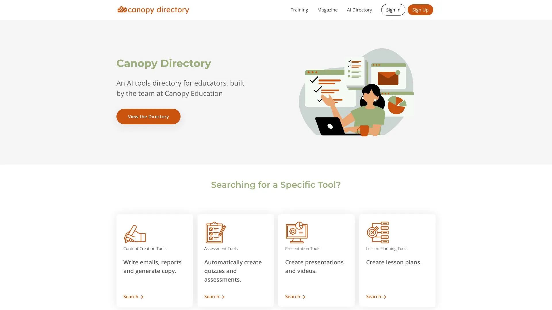 Canopy Directory: AI Tools for Educators | Creati.ai