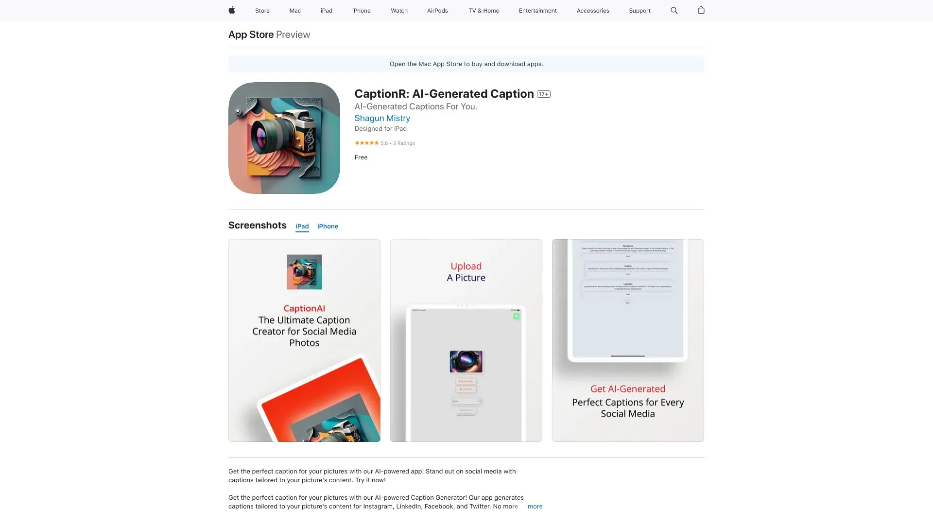 Captionr - AI Powered Caption Generator | Creati.ai