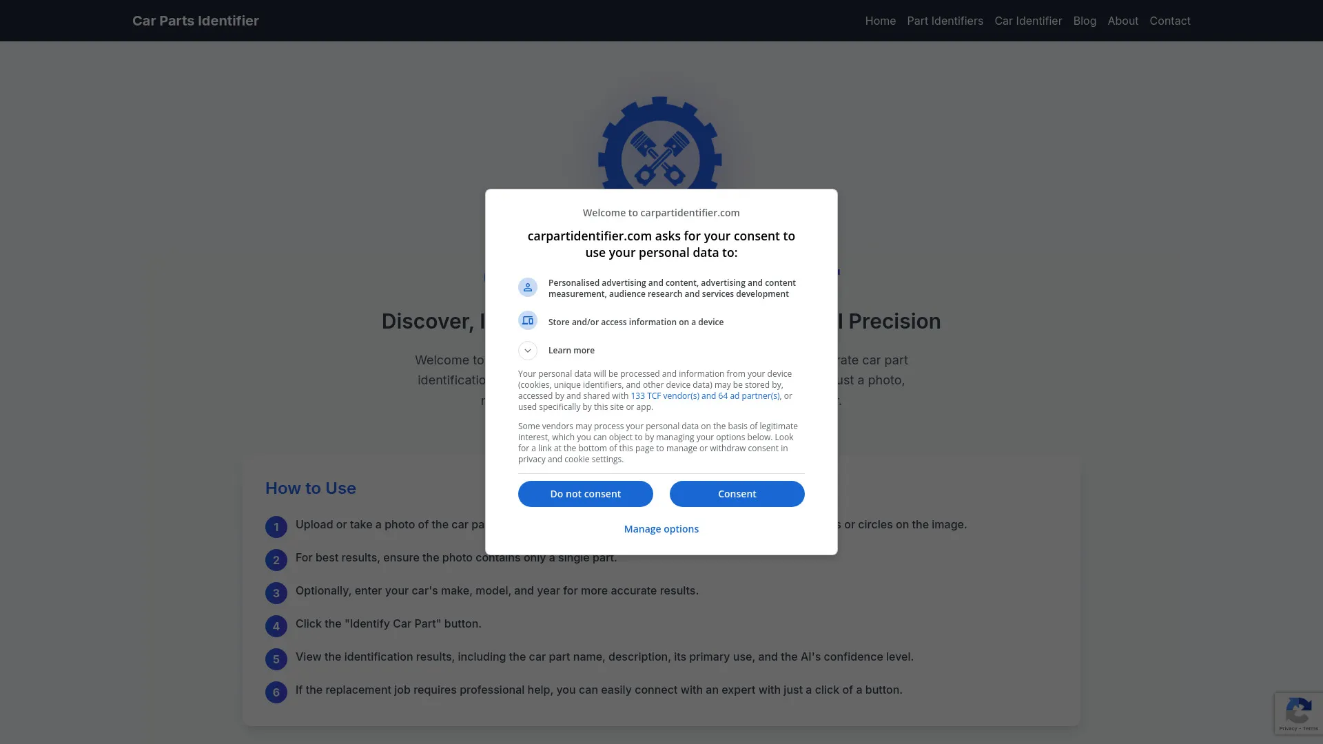 Ferramenta de Identificação de Peças de Carro com IA ...
