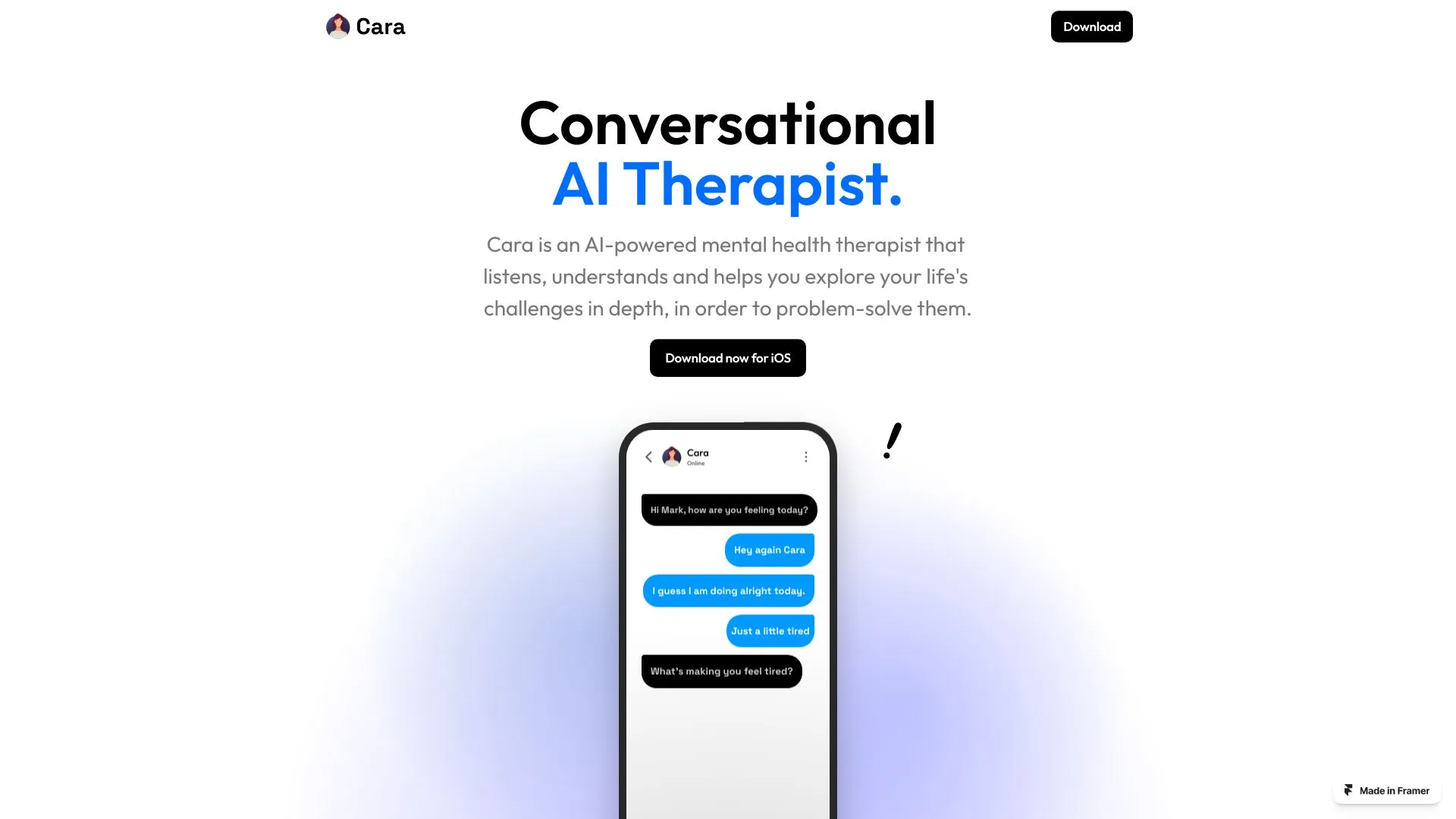Cara: AI-Powered Mental Health Therapist for In-depth Support | Creati.ai