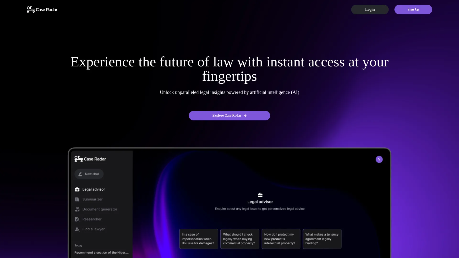 CaseRadar: AI-Powered Legal Intelligence Platform | Creati.ai