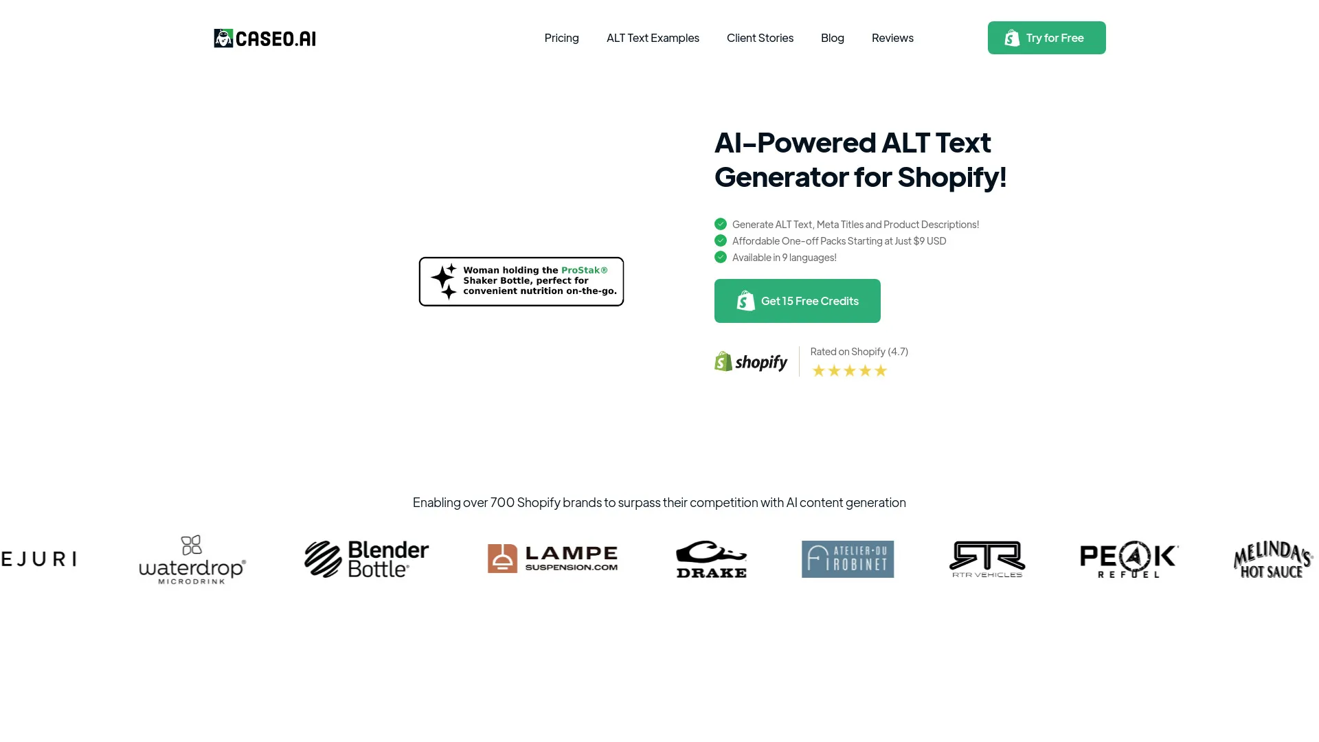 AI-Powered ALT Text Generator for Shopify – Caseo.ai | Creati.ai