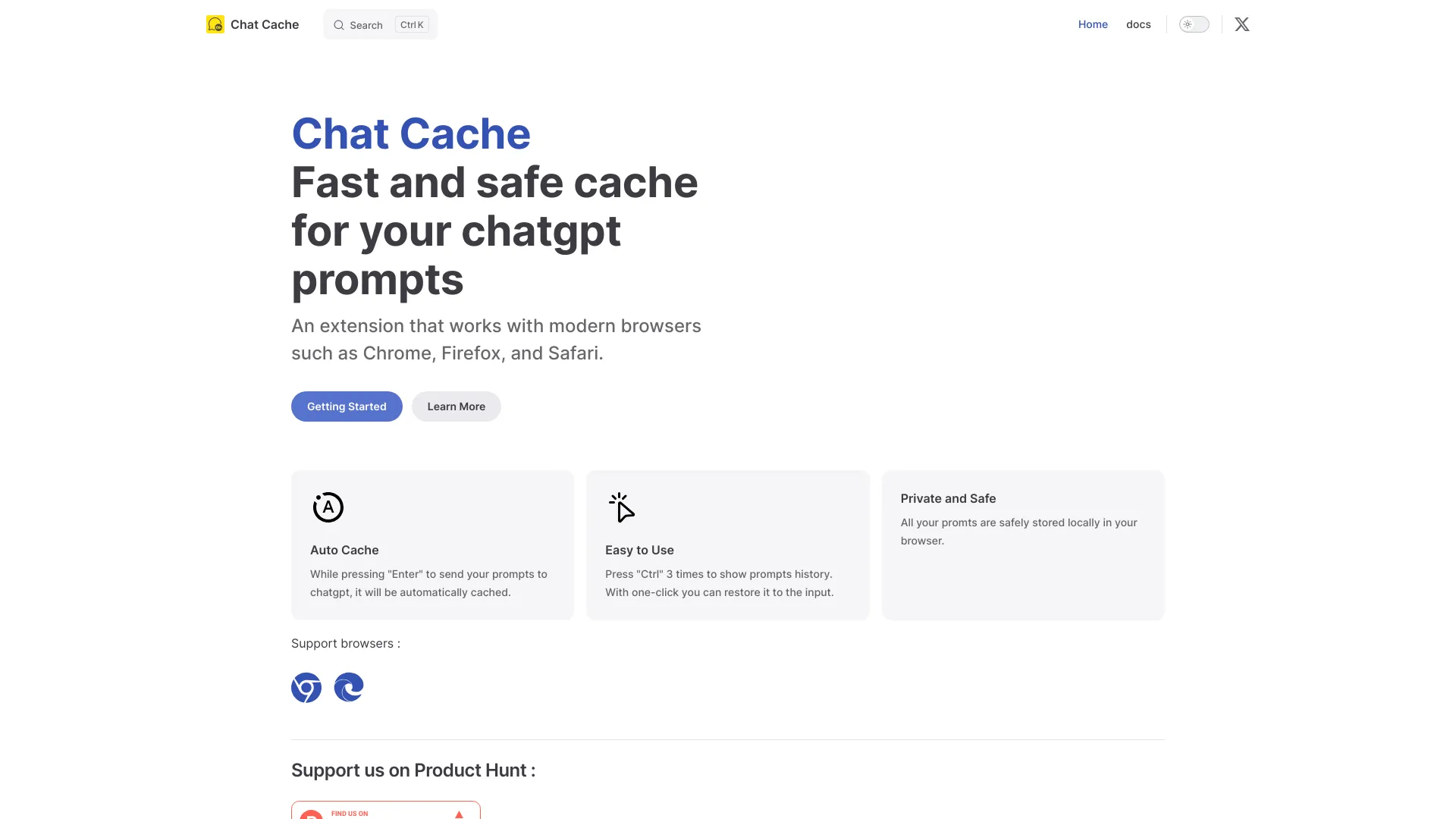 Chat Cache - Gestión Eficiente de Prompts de ChatGPT | Creati.ai