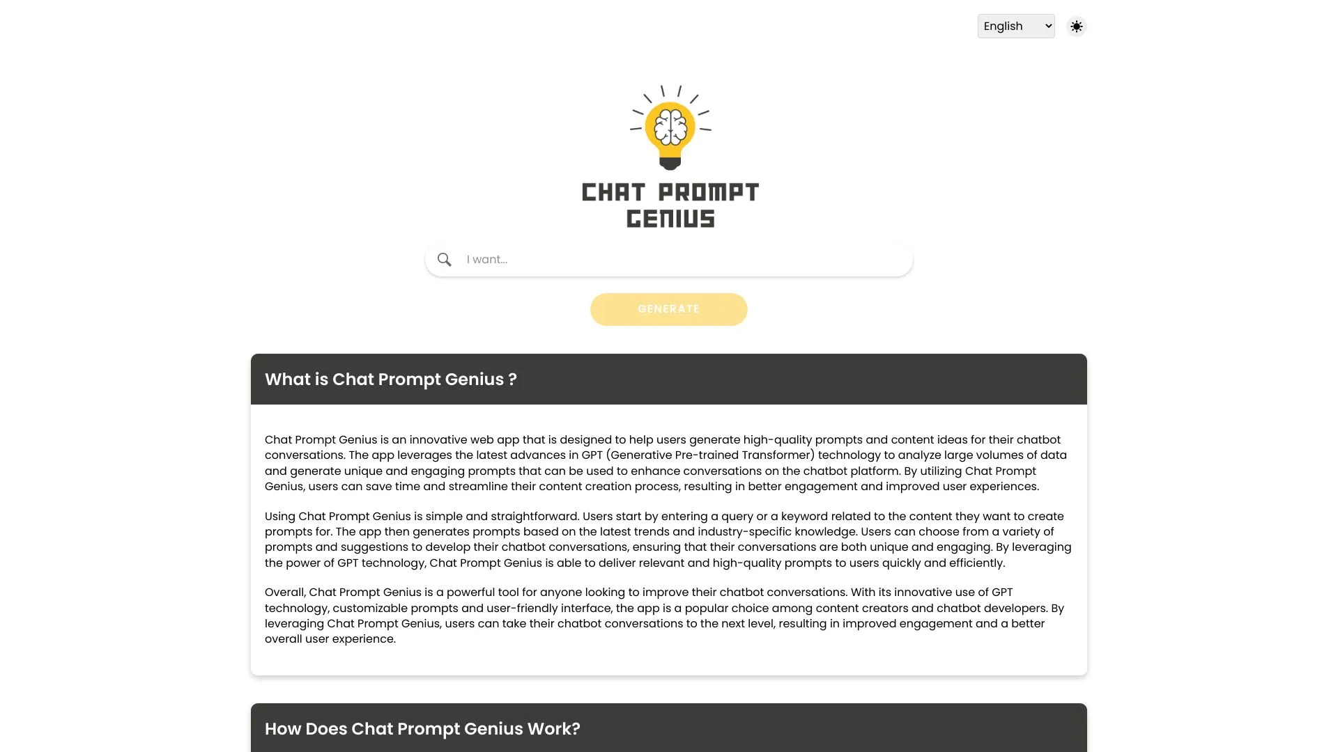 ChatPromptGenius: AI-Powered Chatbot Prompt Generator | Creati.ai