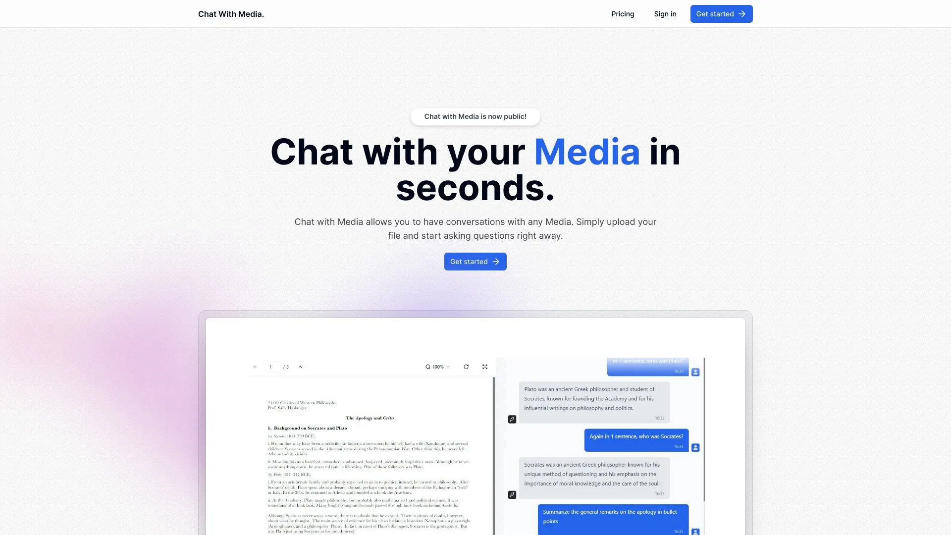 Chat con Medios - Conversaciones Interactivas con Archivos de Medios | Creati.ai