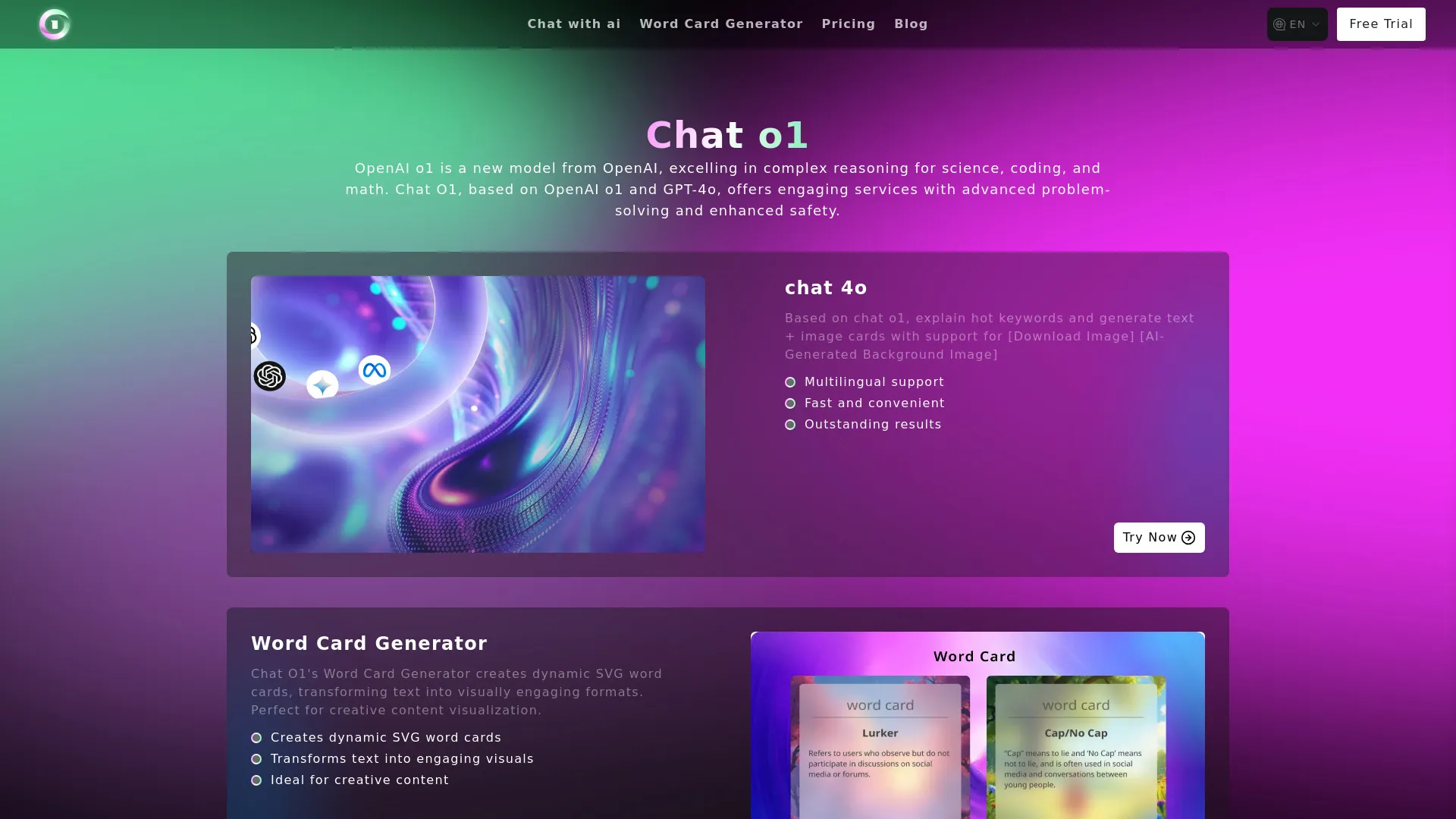 Chat O1: All-In-One AI Assistant for Complex Tasks & Creativity | Creati.ai