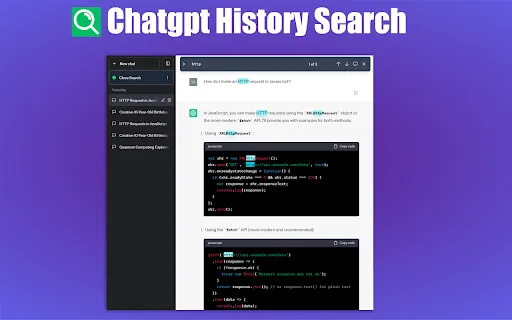 ChatGPT Chat History Search Extension - Organize Conversations | Creati.ai