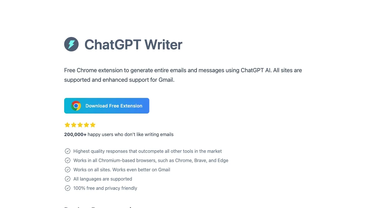 ChatGPT Writer: AI-Powered Email & Text Assistant | Creati.ai