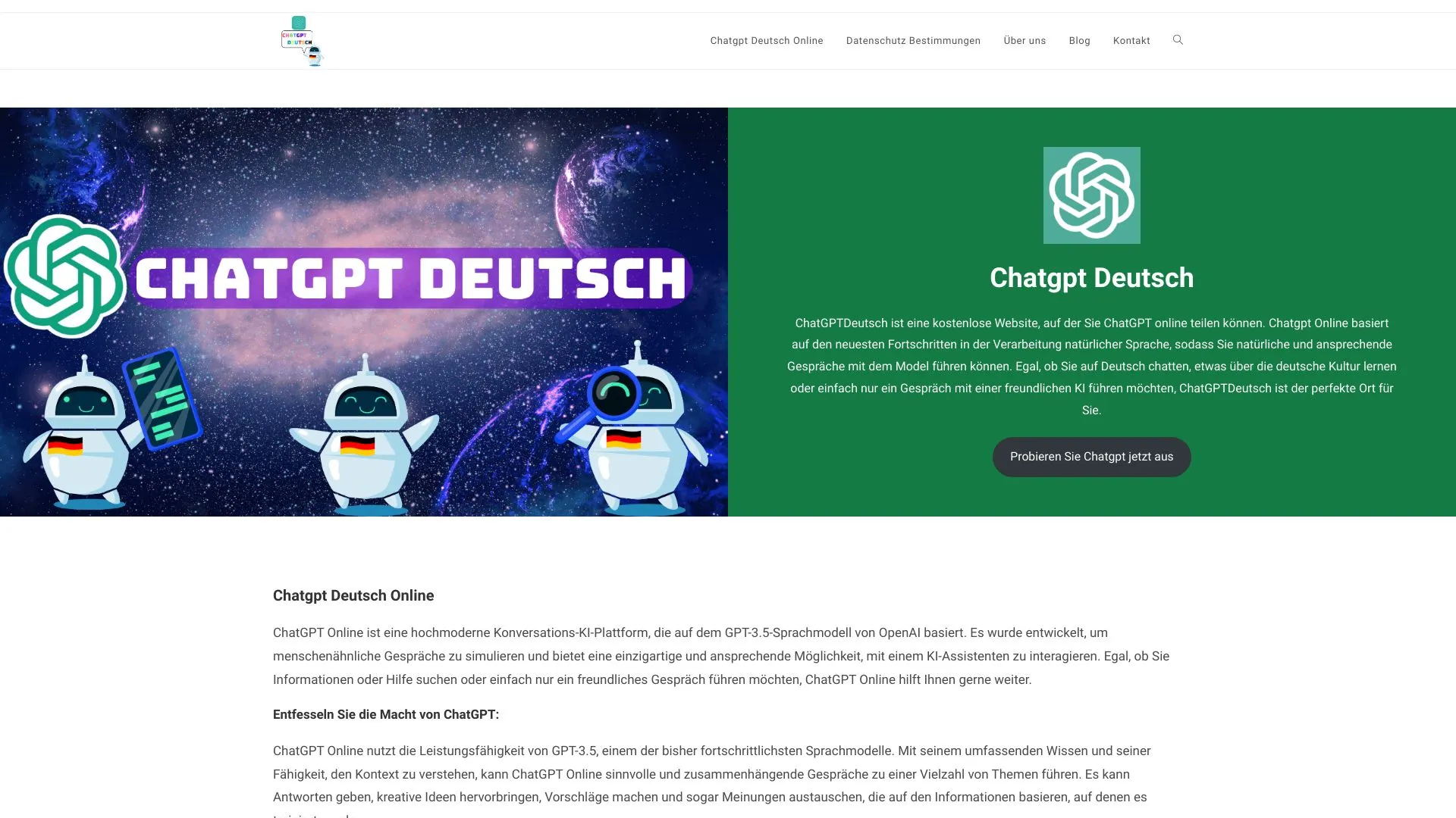 ChatGPT Deutsch: Kostenlose deutsche Chatbot-Modelle | Creati.ai